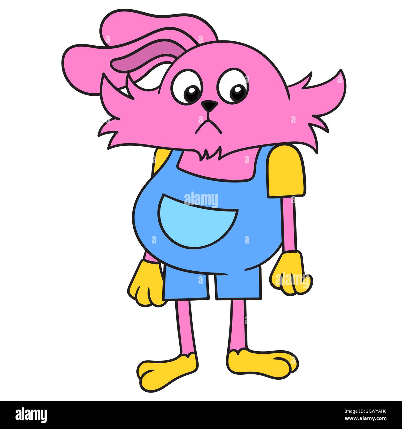 Human clothed rabbit with turned face Stock Vector Image & Art - Alamy