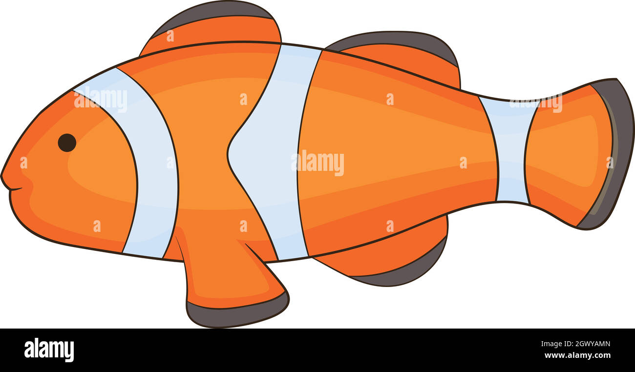 Ocean wildlife clownfish icon Stock Vector Images - Alamy