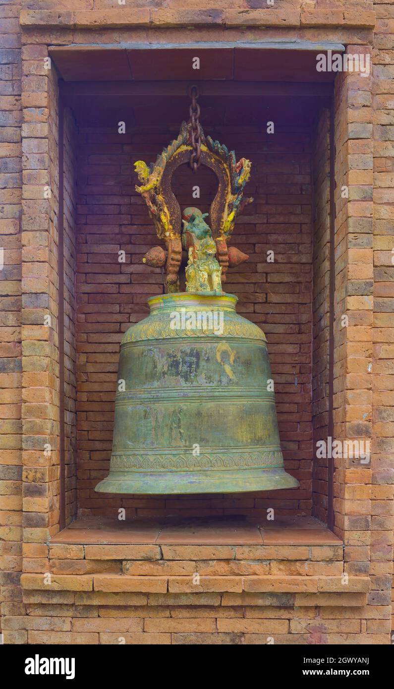 antique big bell in the wall Stock Photo - Alamy
