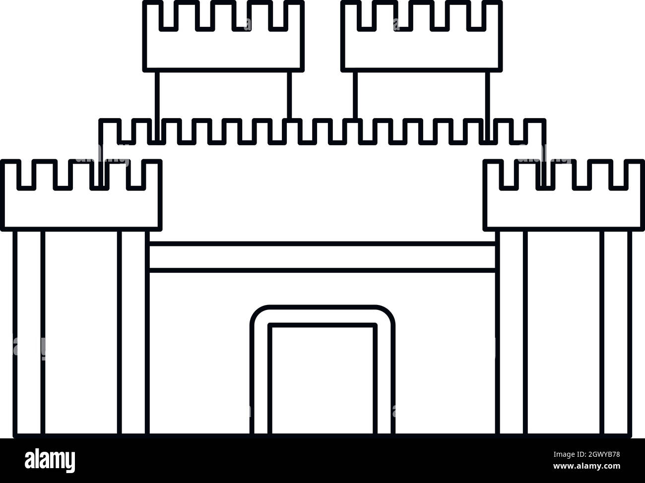 Medieval kingdom fortress gate Stock Vector Images - Alamy