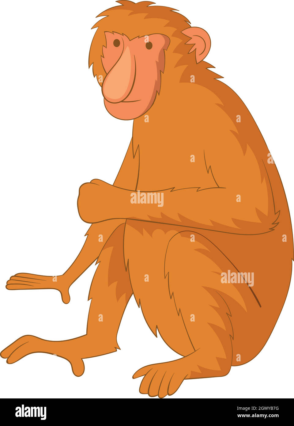 Proboscis monkey icon, cartoon style Stock Vector Image & Art - Alamy