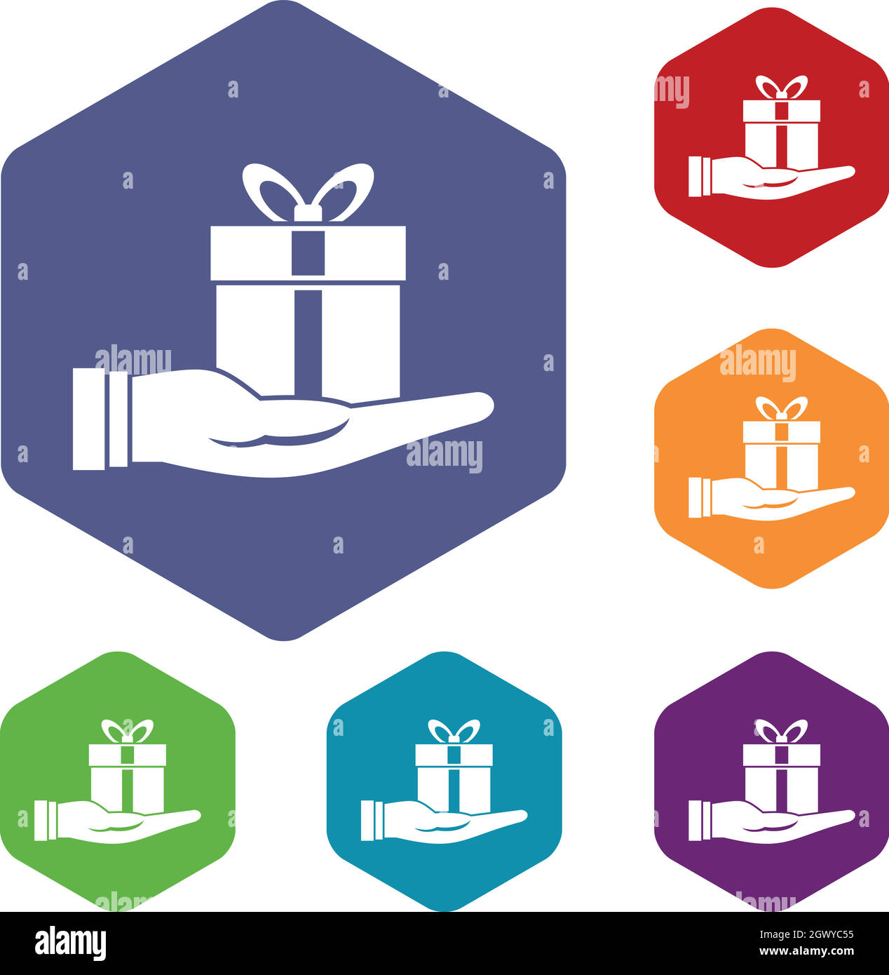 Small white gift box Stock Vector Images - Alamy