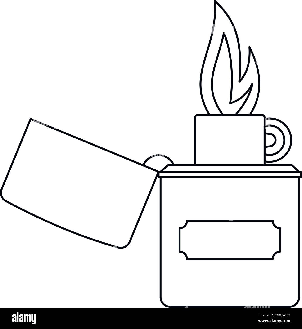 Petrol lighter Stock Vector Images - Alamy