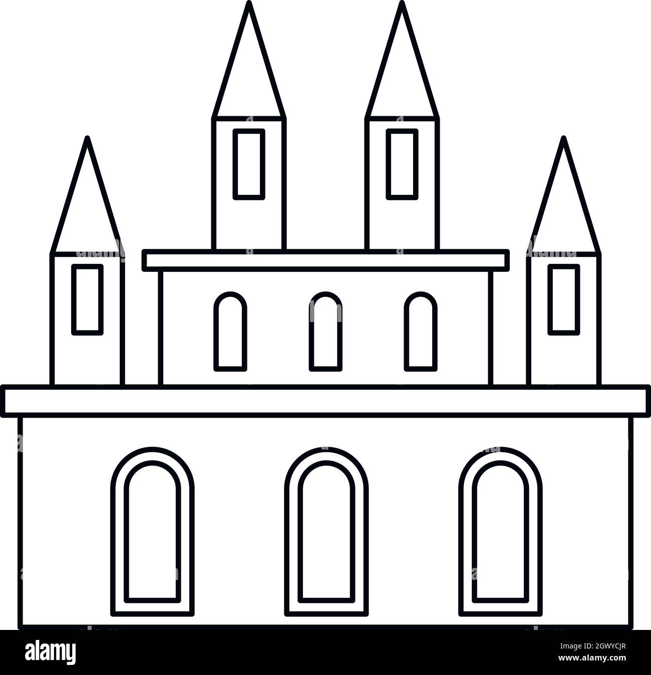 Royal castle icon, outline style Stock Vector Image & Art - Alamy