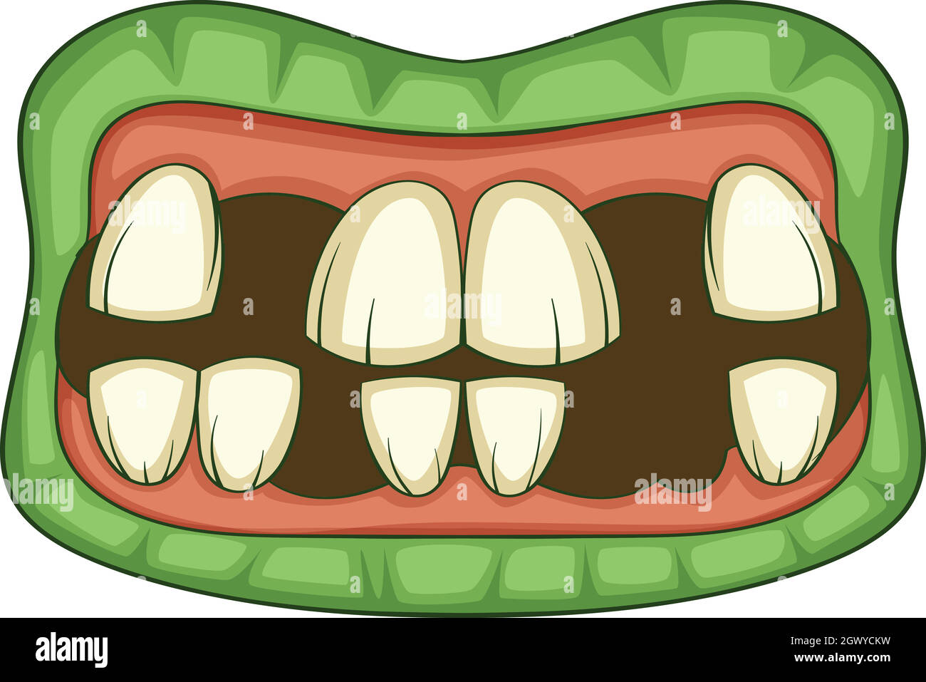 Zombie teeth icon, cartoon style Stock Vector Image & Art - Alamy
