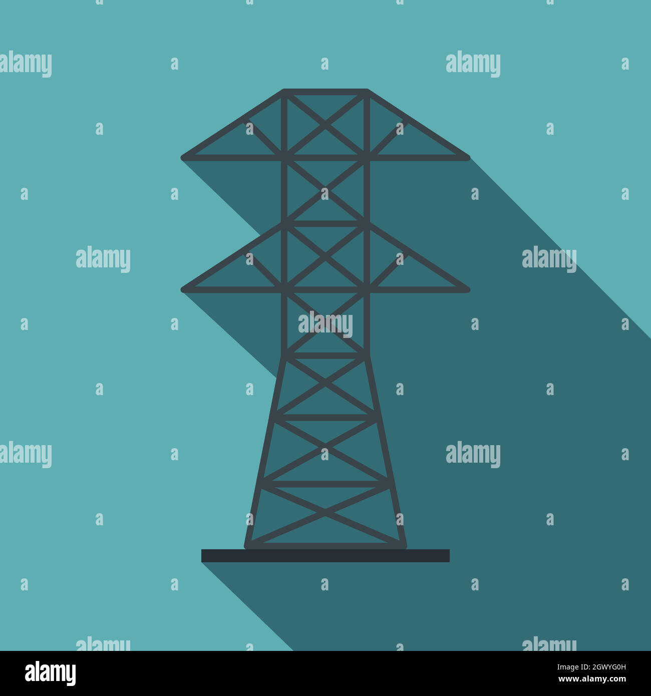Electric power station icon, flat style Stock Vector Image & Art - Alamy