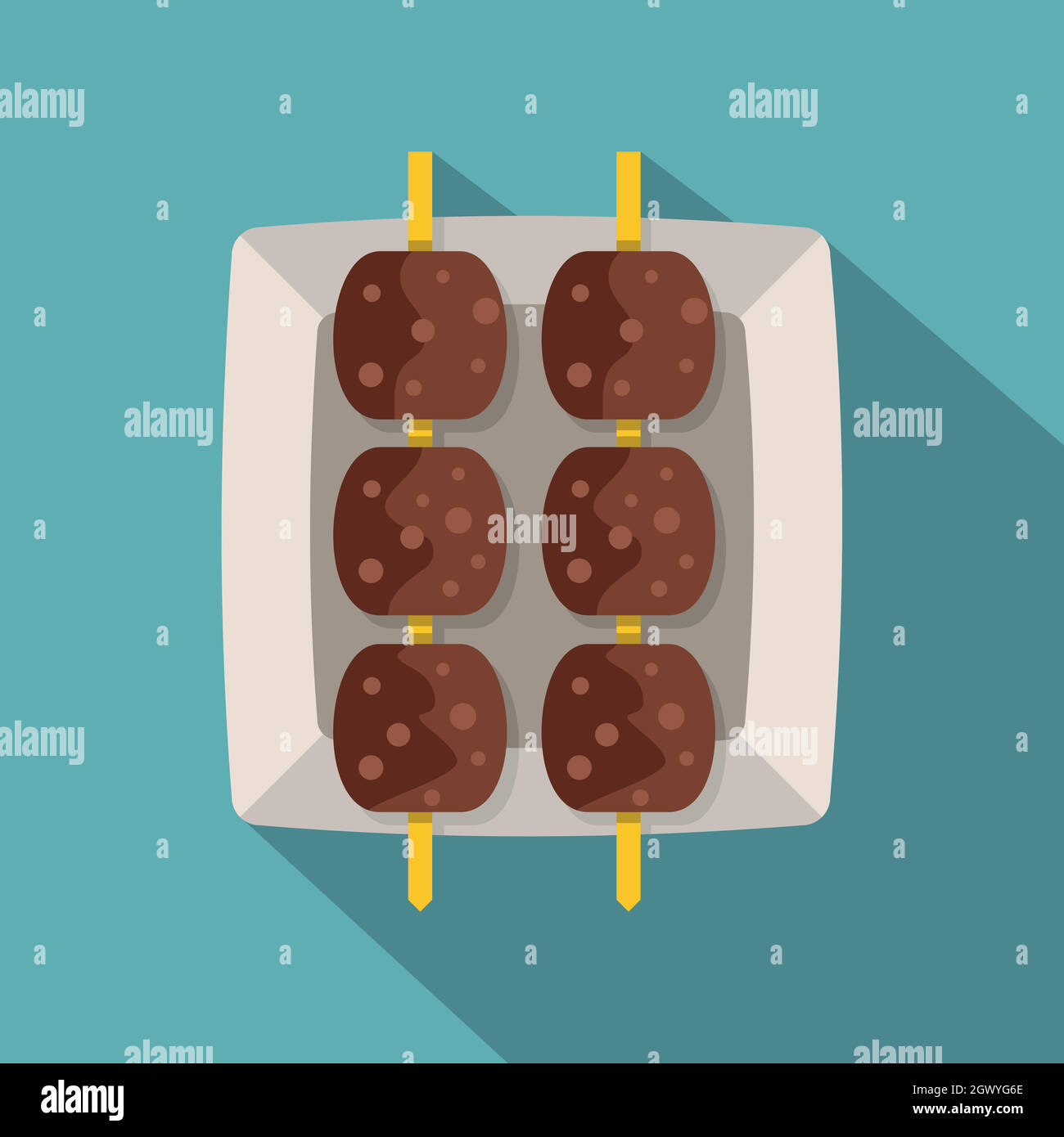 Asian shashlik Stock Vector Images - Alamy