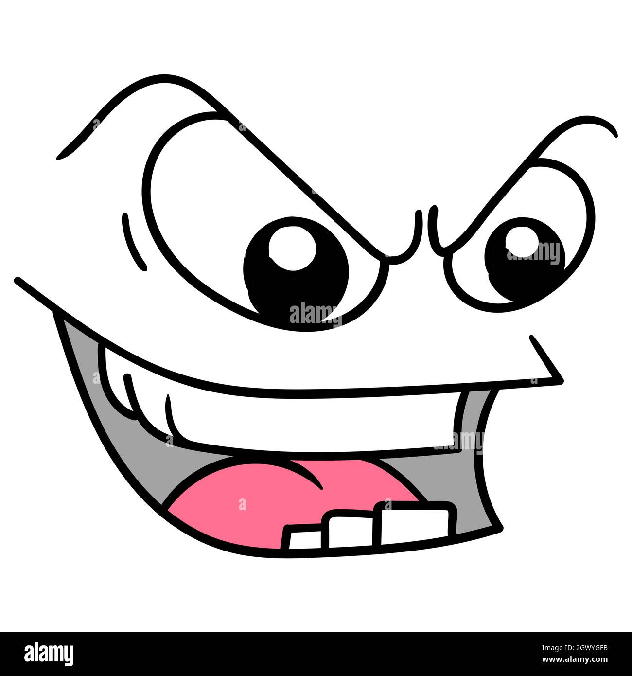 cartoon expression of angry and grumbling face Stock Vector Image & Art ...