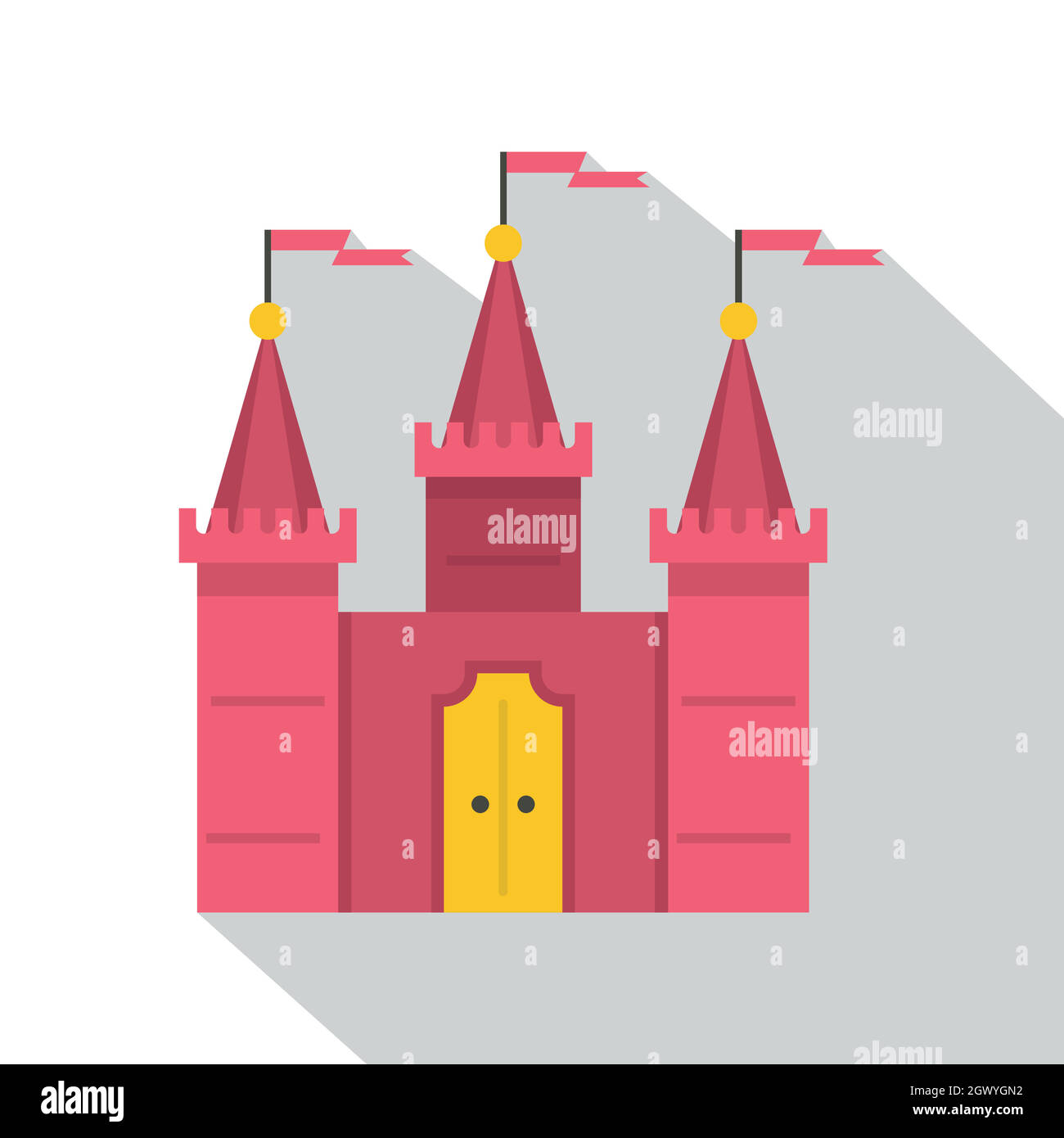 Castle icon, flat style Stock Vector Image & Art - Alamy