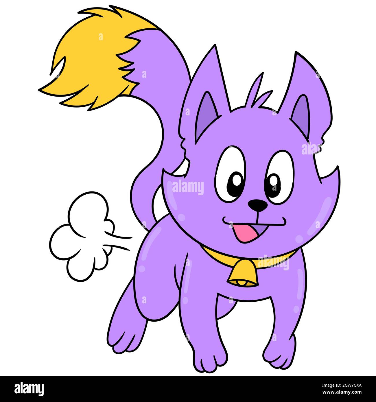 a running skunk with a happy laughing face Stock Vector Image & Art - Alamy