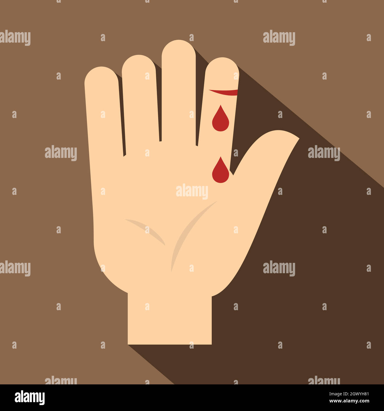 Smashed thumb Stock Vector Images - Alamy