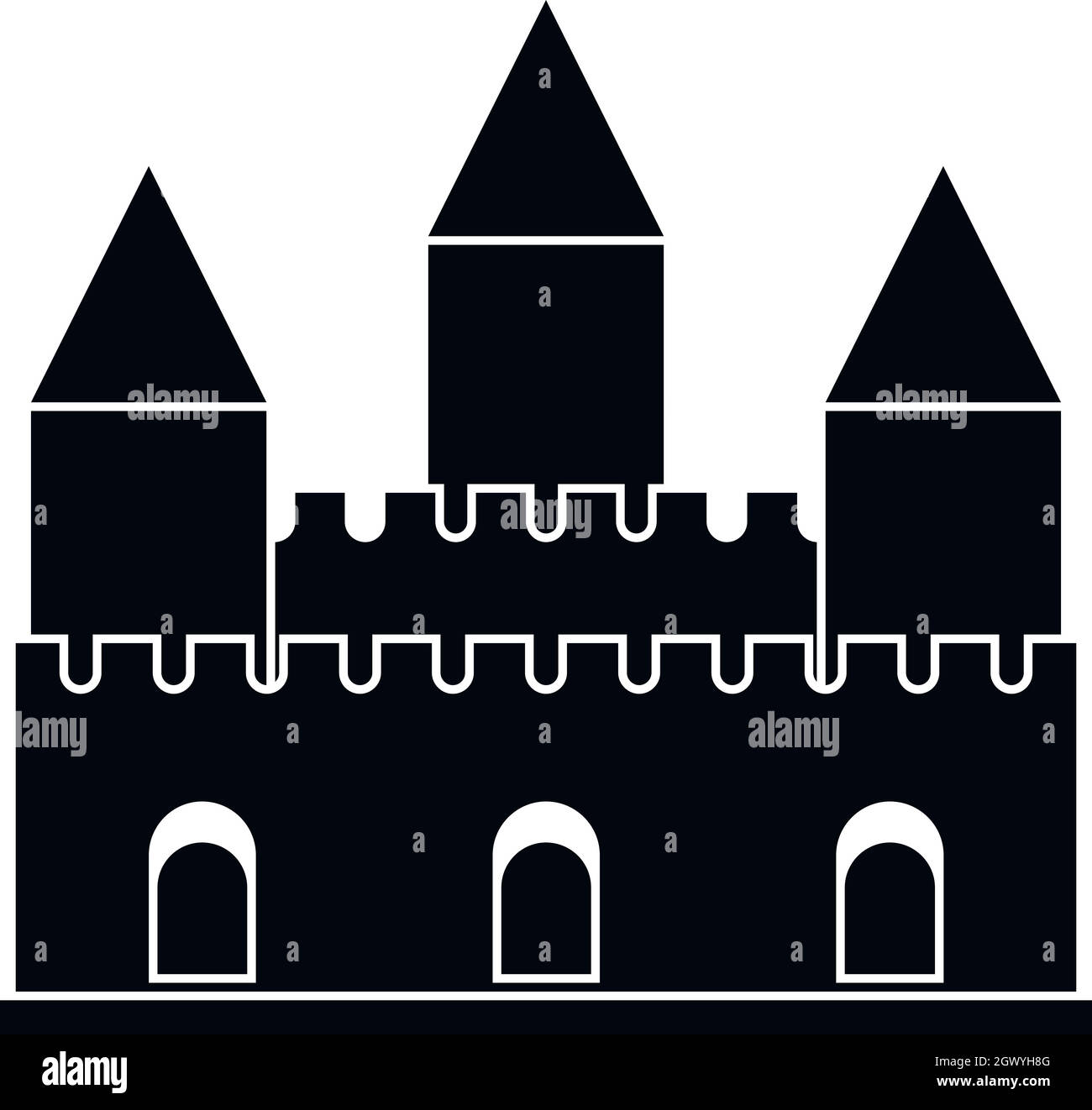 Castle tower icon, simple style Stock Vector Image & Art - Alamy