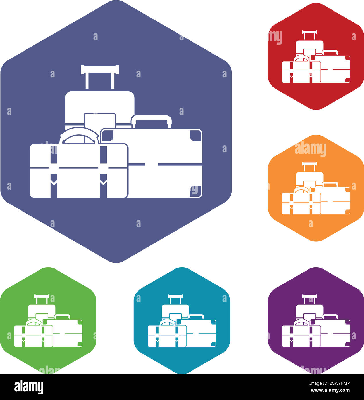 Baggage set icons Stock Vector Images - Alamy