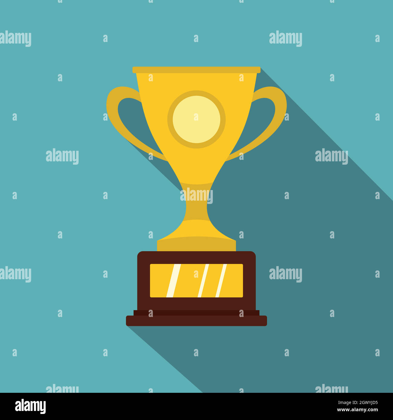 Gold winner cup icon, flat style Stock Vector Image & Art - Alamy