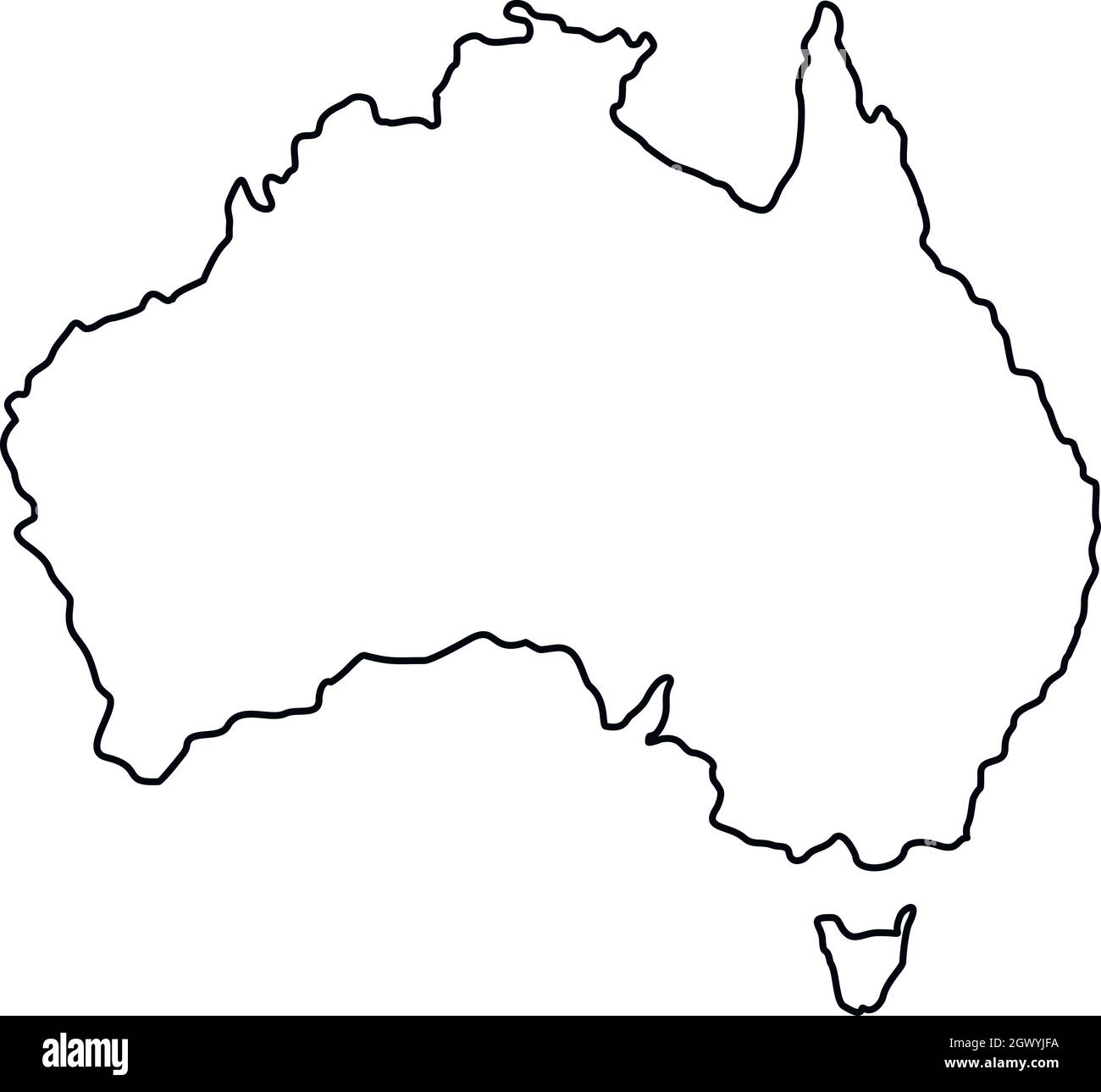 Australia map south icon Stock Vector Images - Alamy