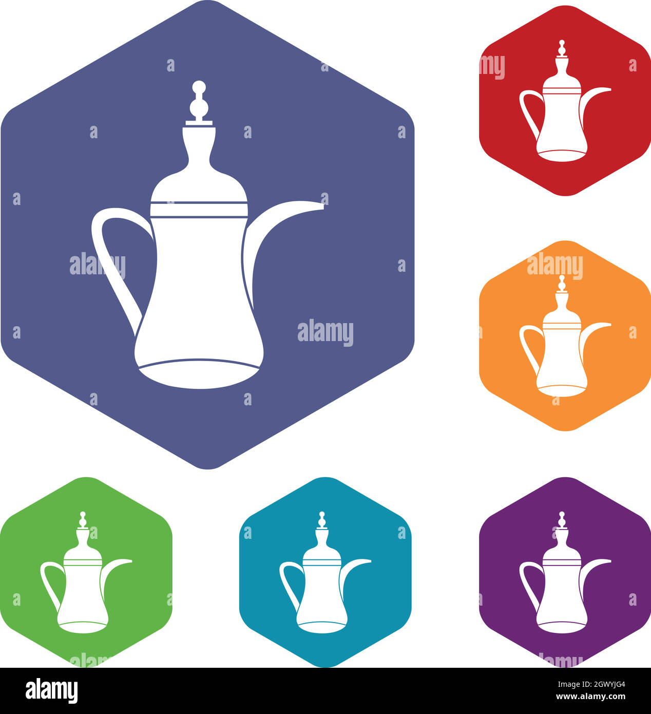 Gold teapot Stock Vector Images - Alamy