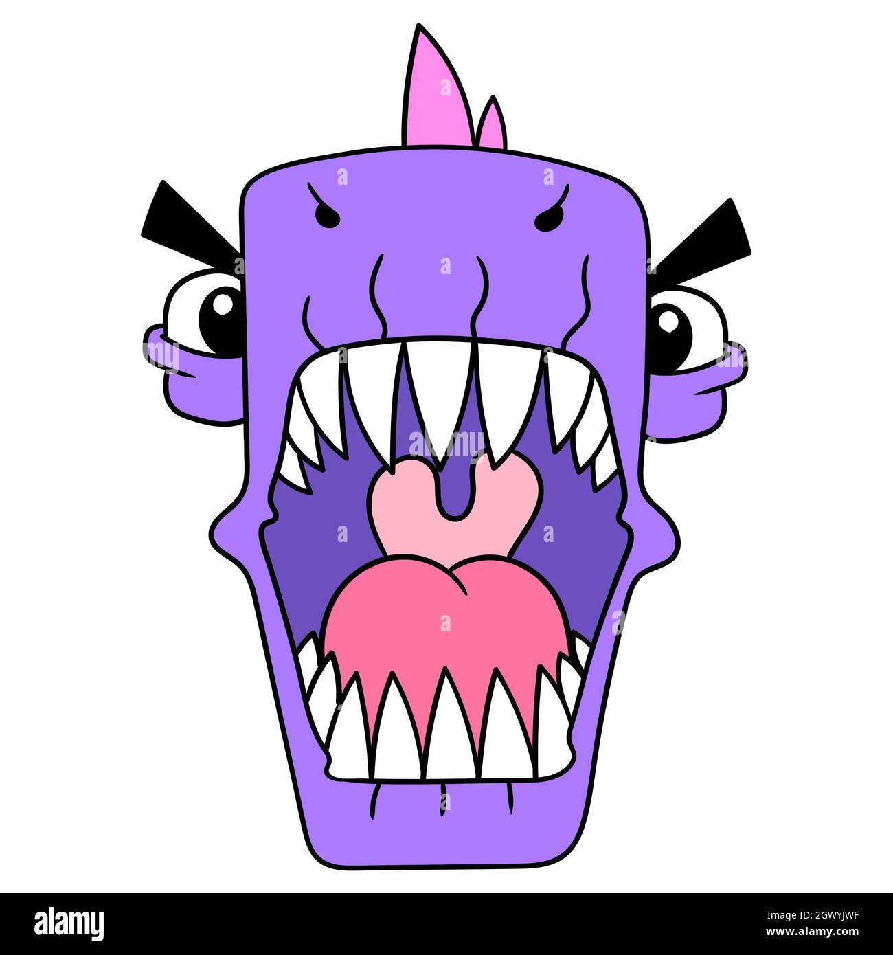 the face of a fierce dinosaur with sharp teeth Stock Vector Image & Art ...