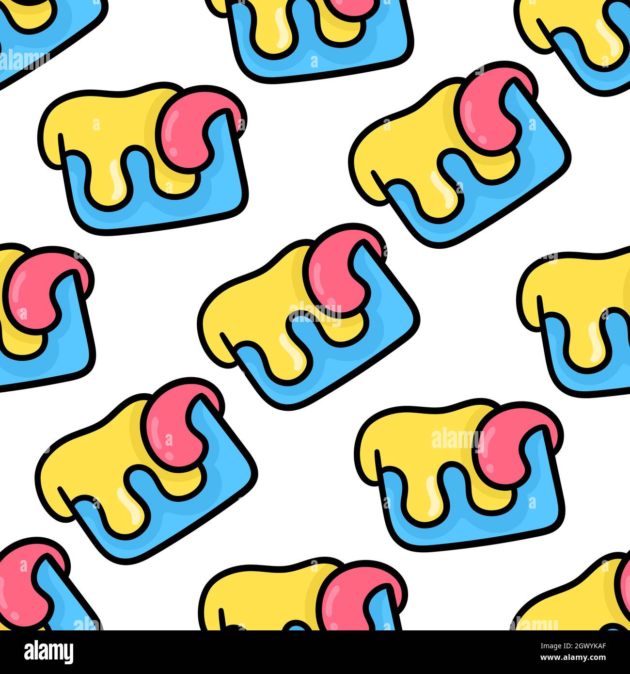 paint melting seamless pattern textile print Stock Vector Image & Art ...