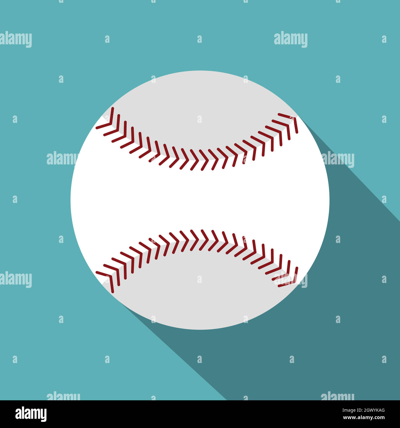 Softball ball icon, flat style Stock Vector Image & Art - Alamy