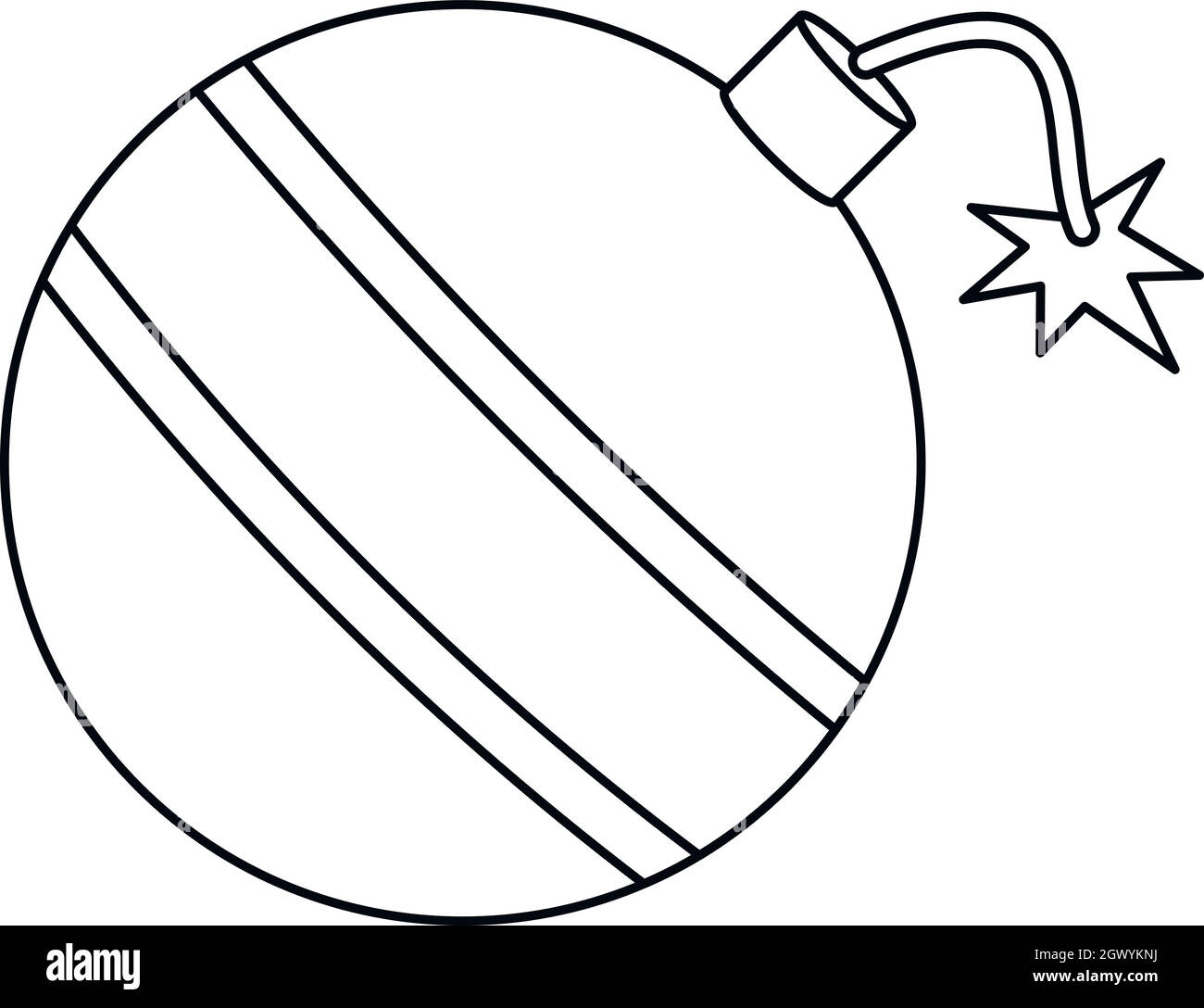 Retro bomb icon, outline style Stock Vector Image & Art - Alamy