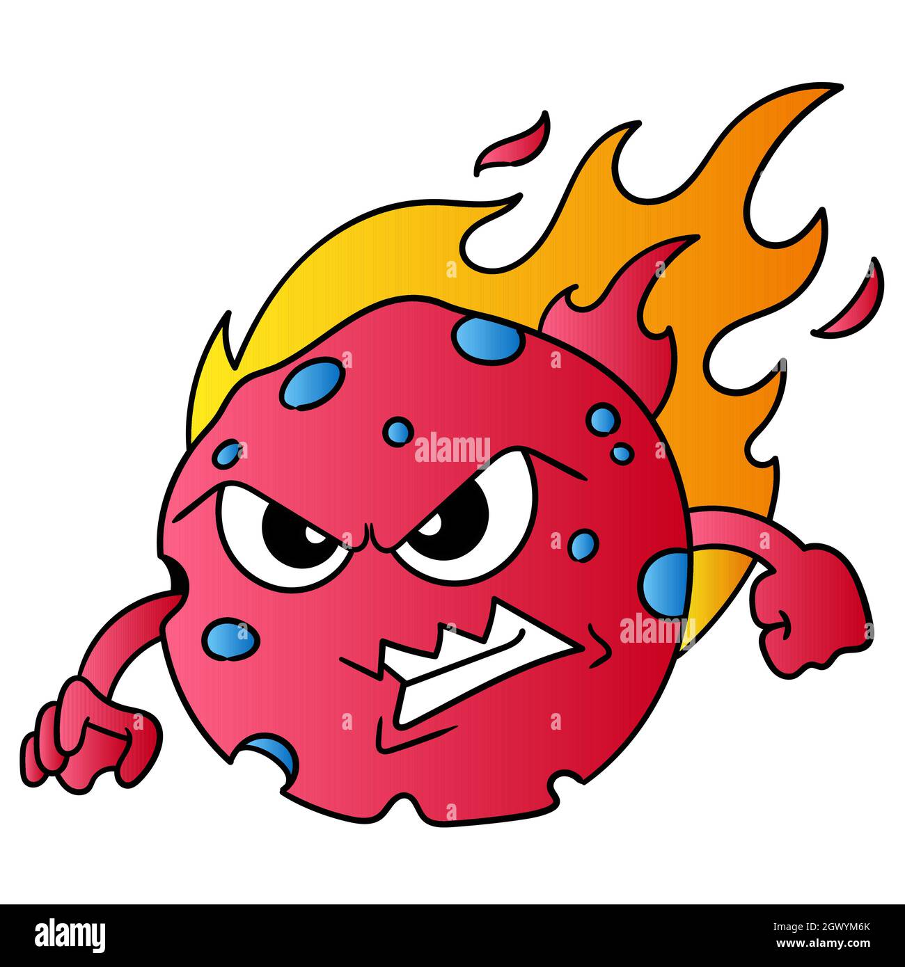 the evil faced meteor caught fire Stock Vector Image & Art - Alamy