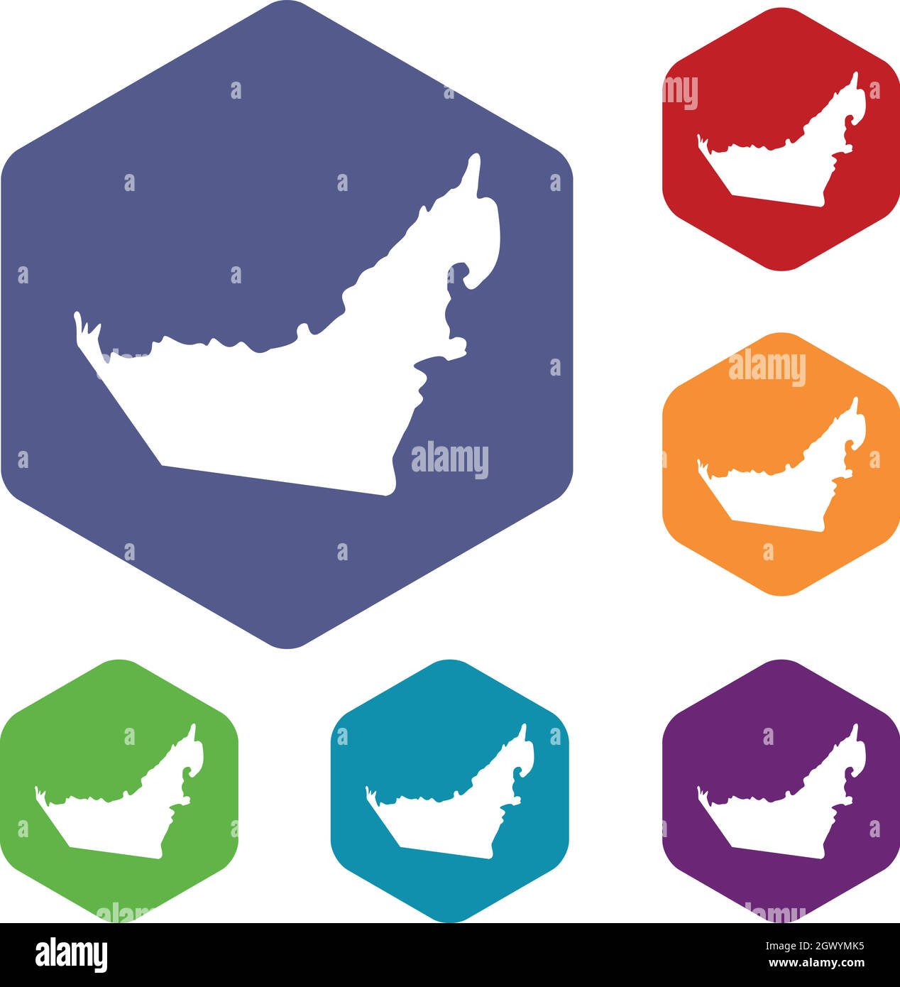 United state map set Stock Vector Images - Alamy