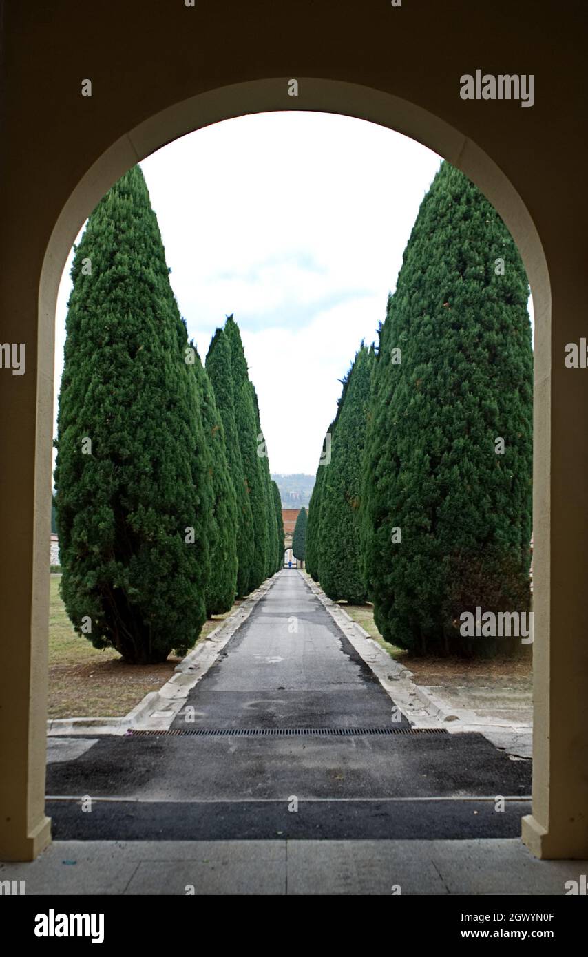 Garden arch cypress trees hi-res stock photography and images - Alamy