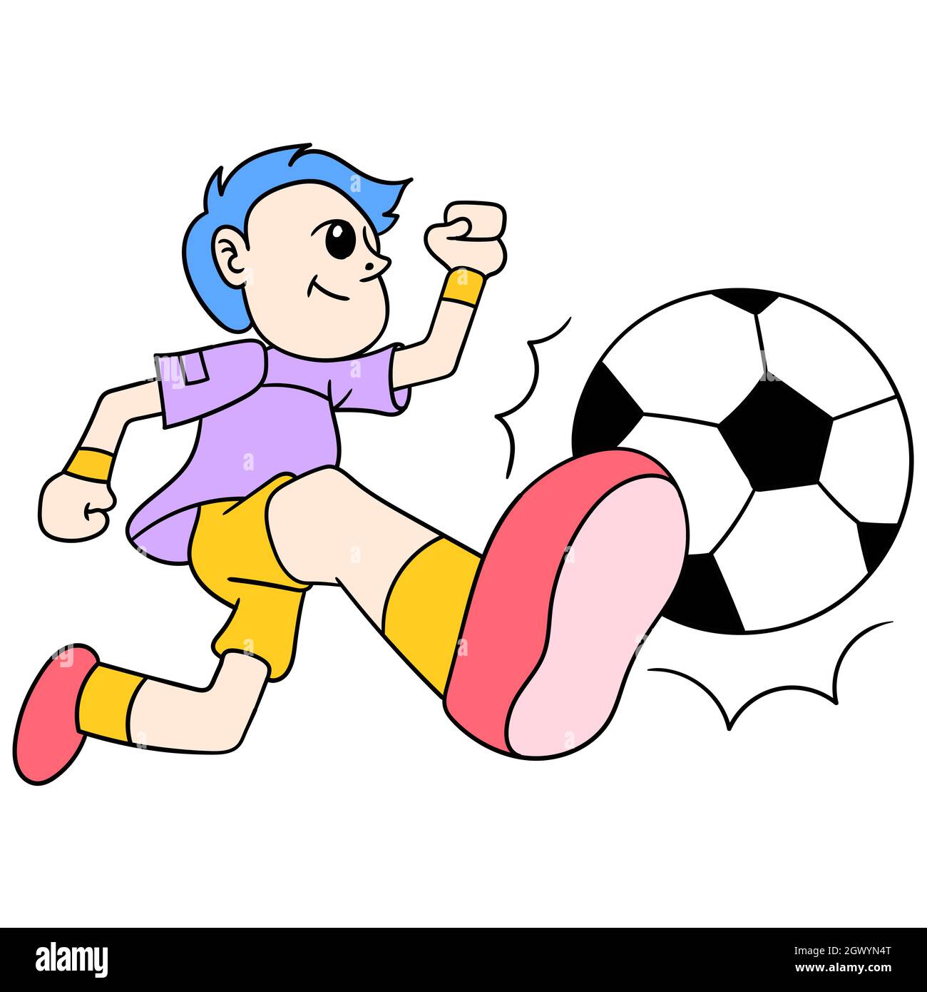 Soccer mascot boy Cut Out Stock Images & Pictures - Alamy