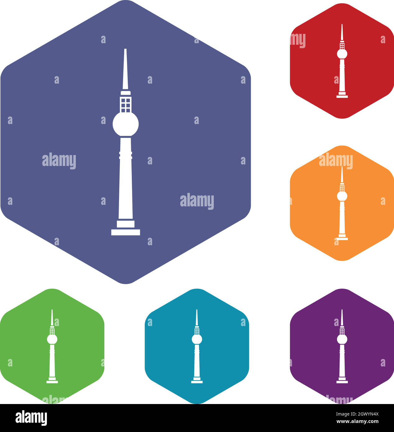 Tower telecommunication Stock Vector Images - Alamy