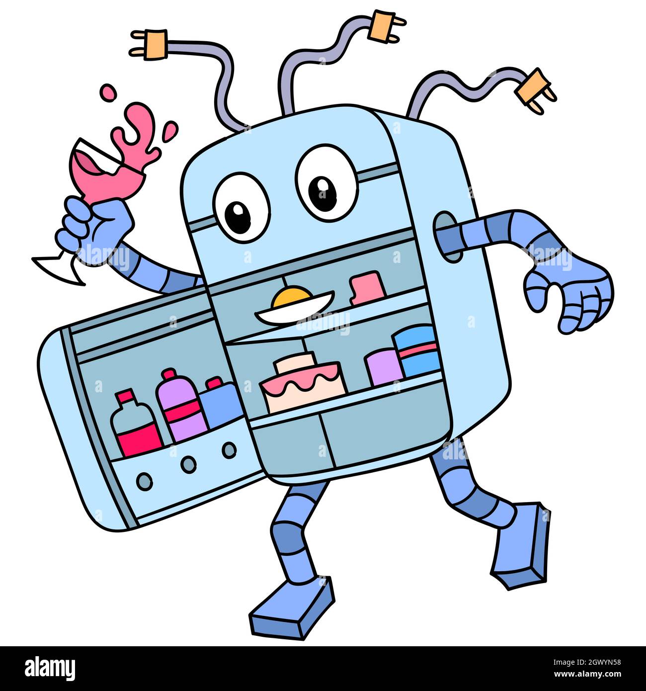 Carrying fridge Cut Out Stock Images & Pictures - Alamy