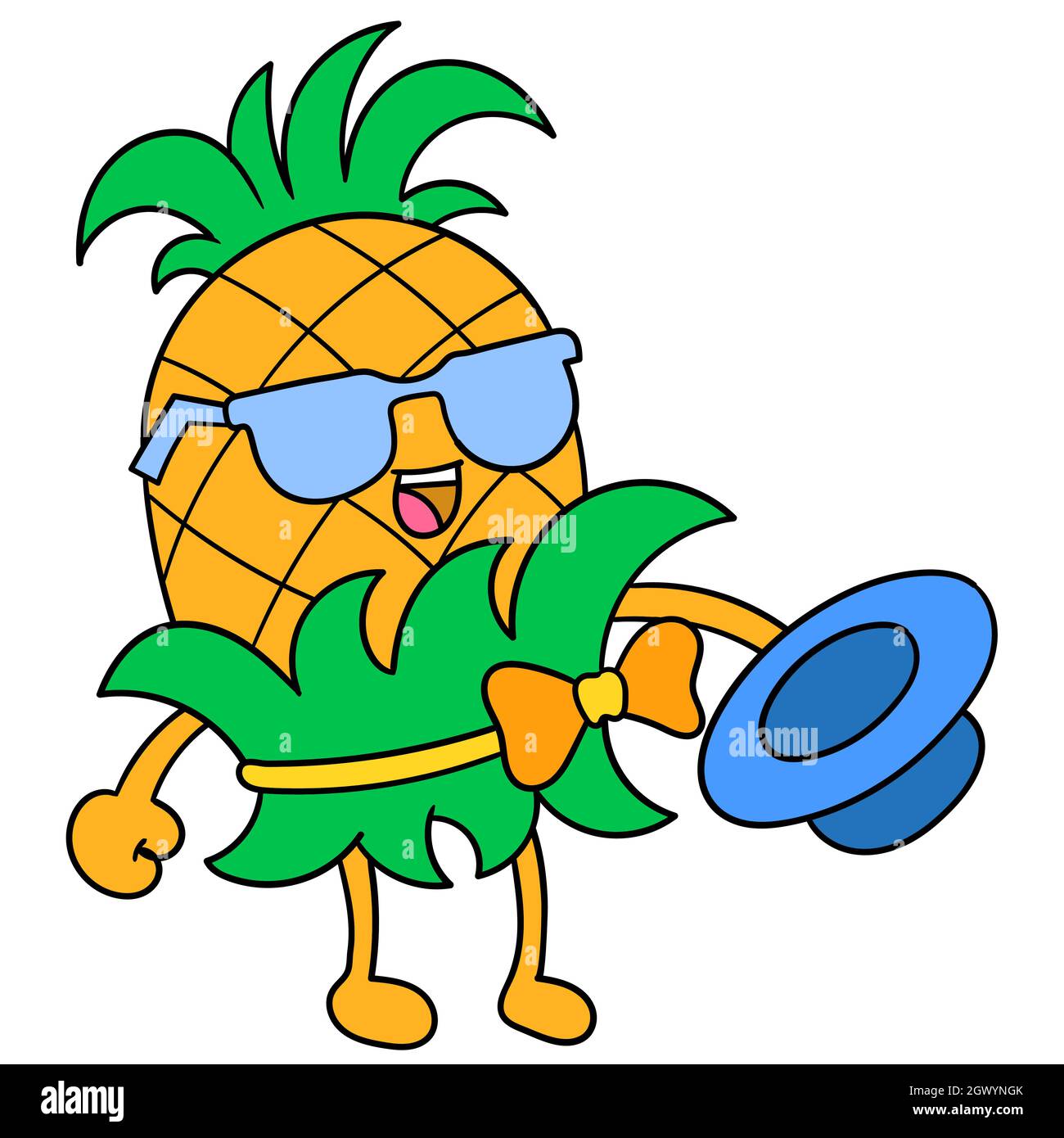 Picture pineapple cartoon design Cut Out Stock Images & Pictures - Alamy