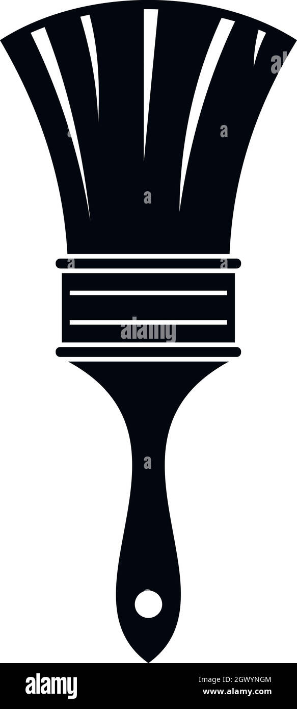 Brush icon, simple style Stock Vector Image & Art - Alamy
