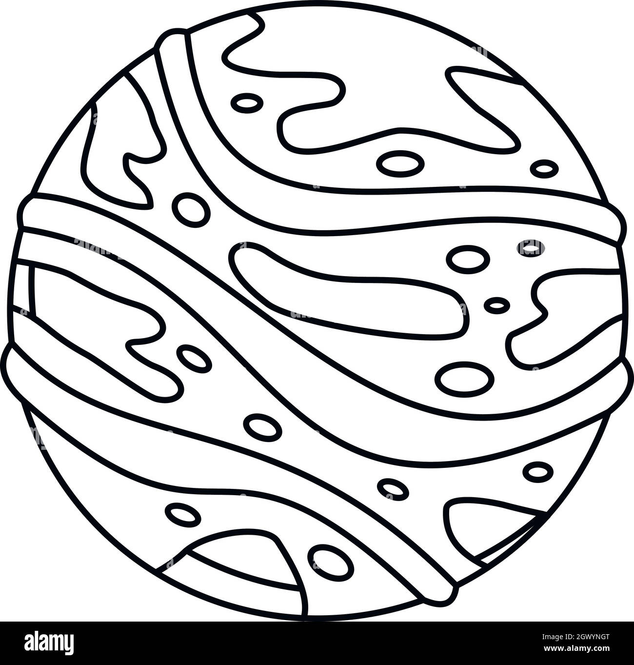 Round planet icon, outline style Stock Vector Image & Art - Alamy