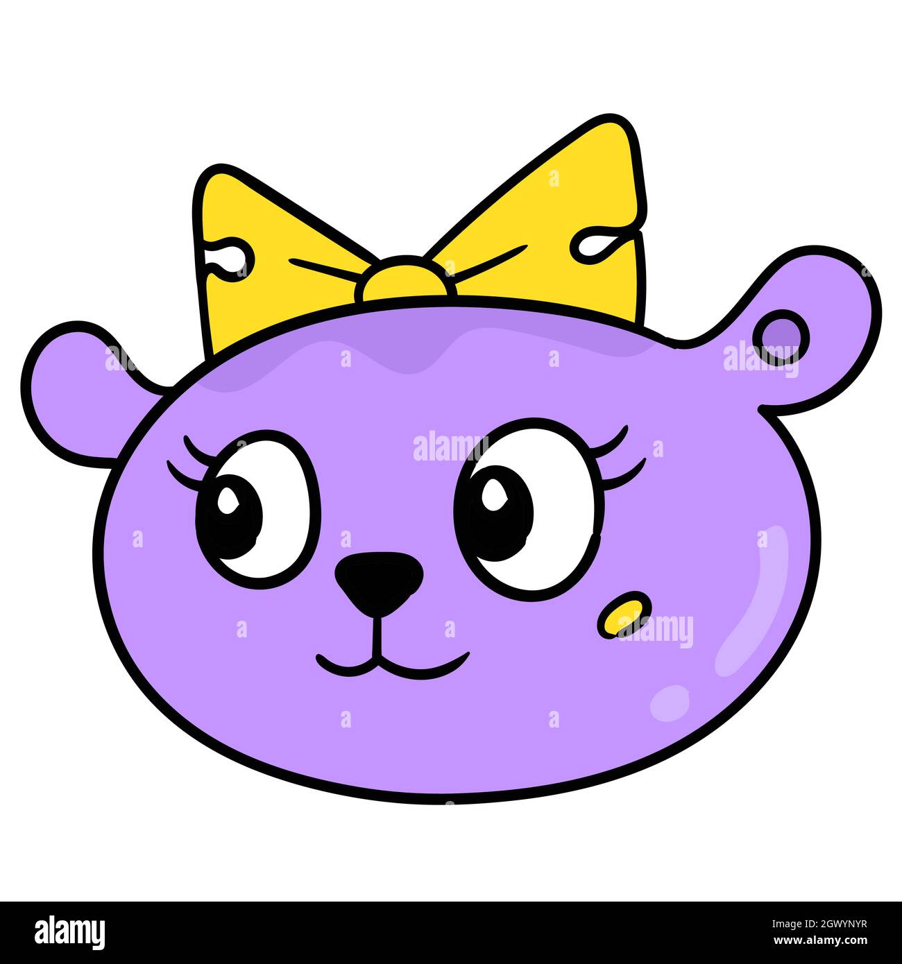 smile female bear head Stock Vector Image & Art - Alamy