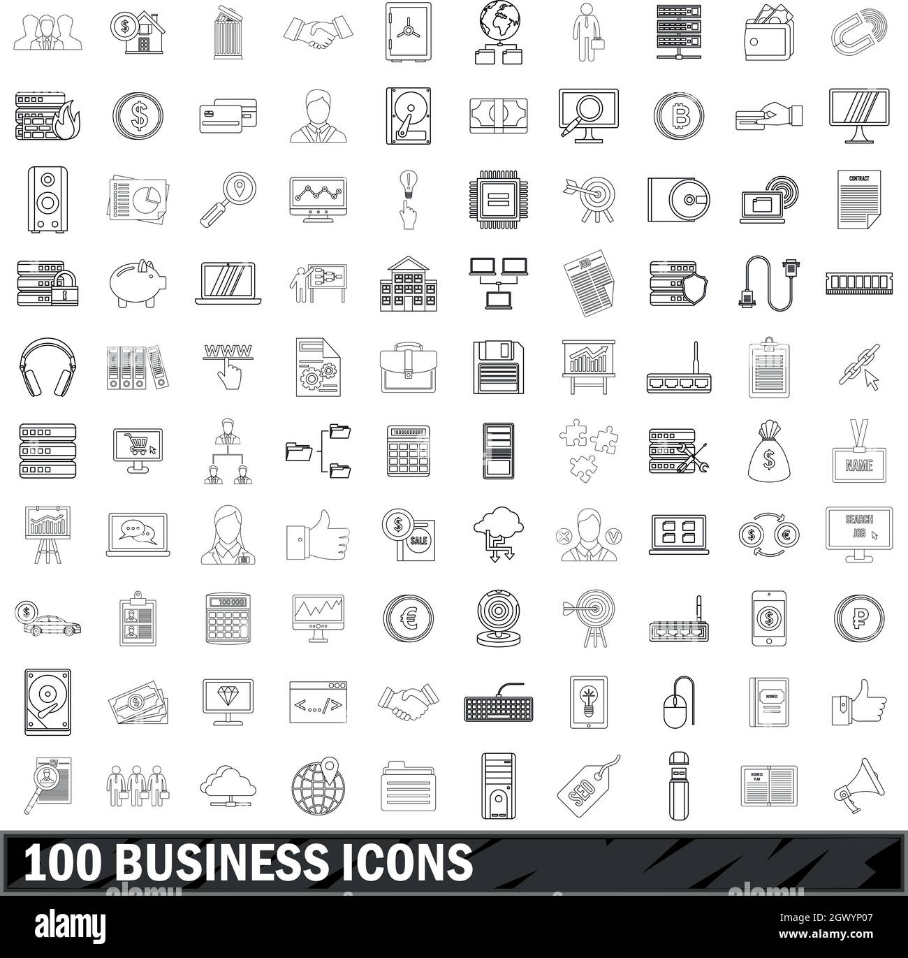 Business icons hi-res stock photography and images - Alamy