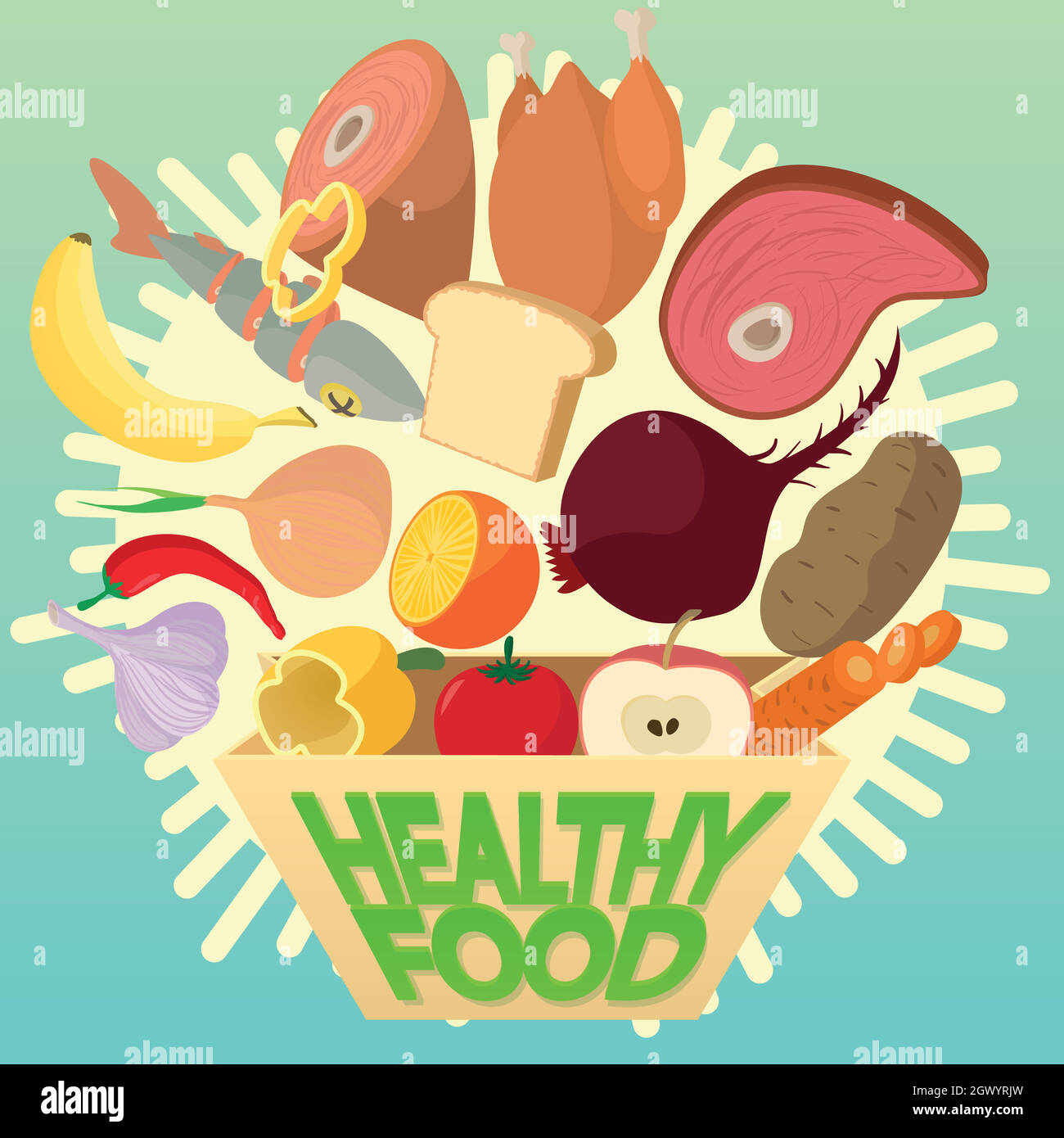 Fish and vegetable dishes Stock Vector Images - Alamy