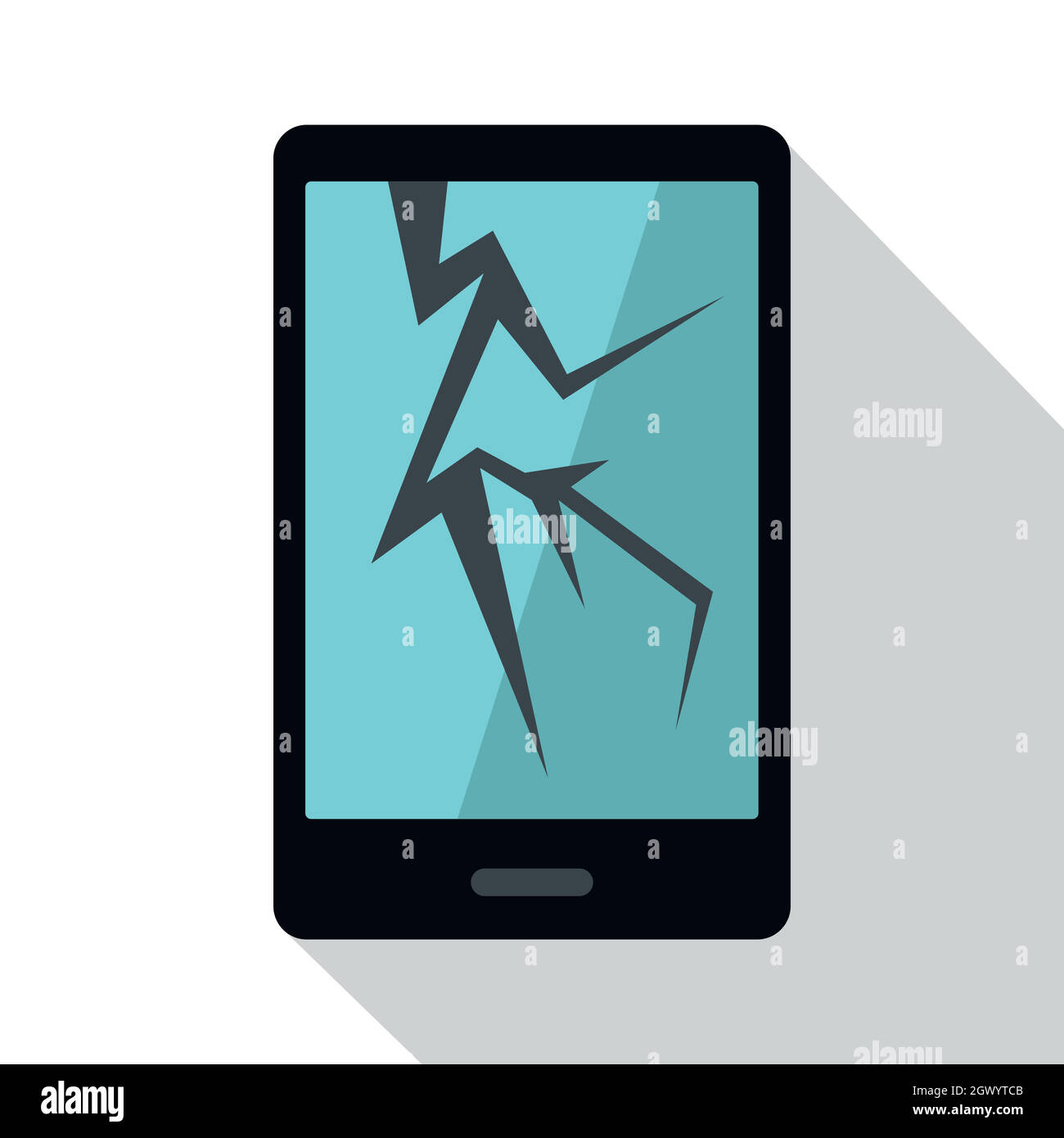 Mobile cracked screen Stock Vector Images - Alamy