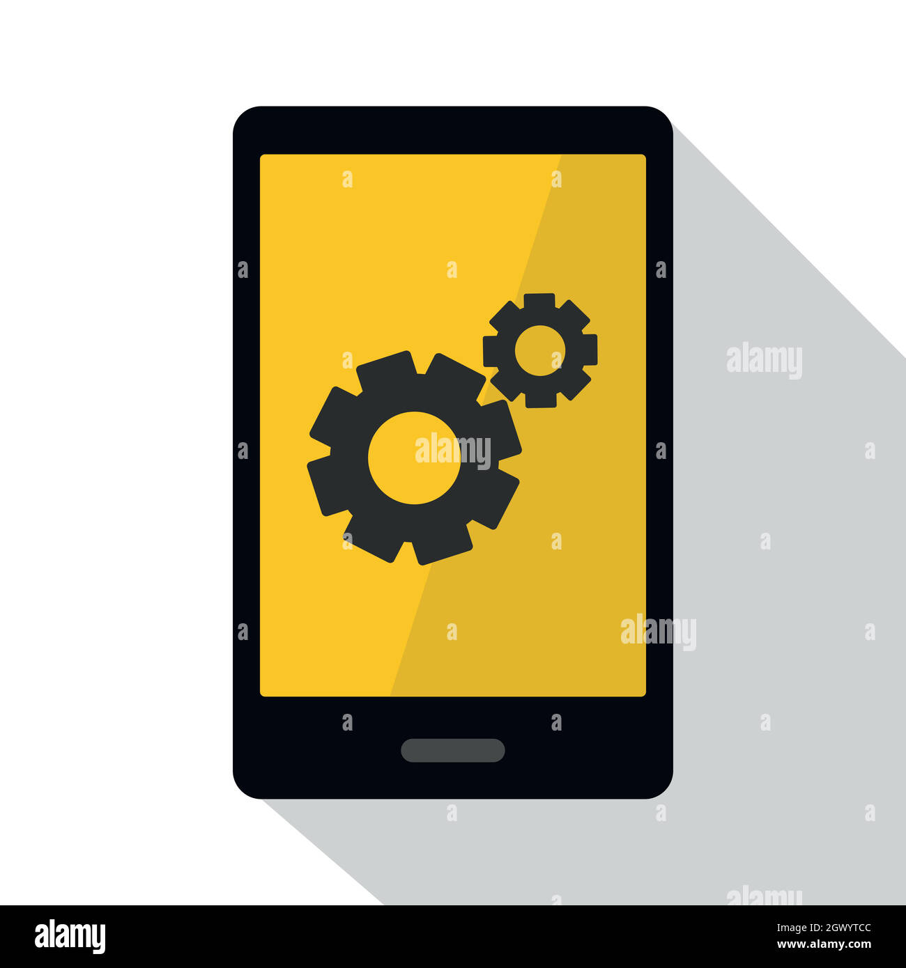 working phone icon, flat style Stock Vector Image & Art - Alamy