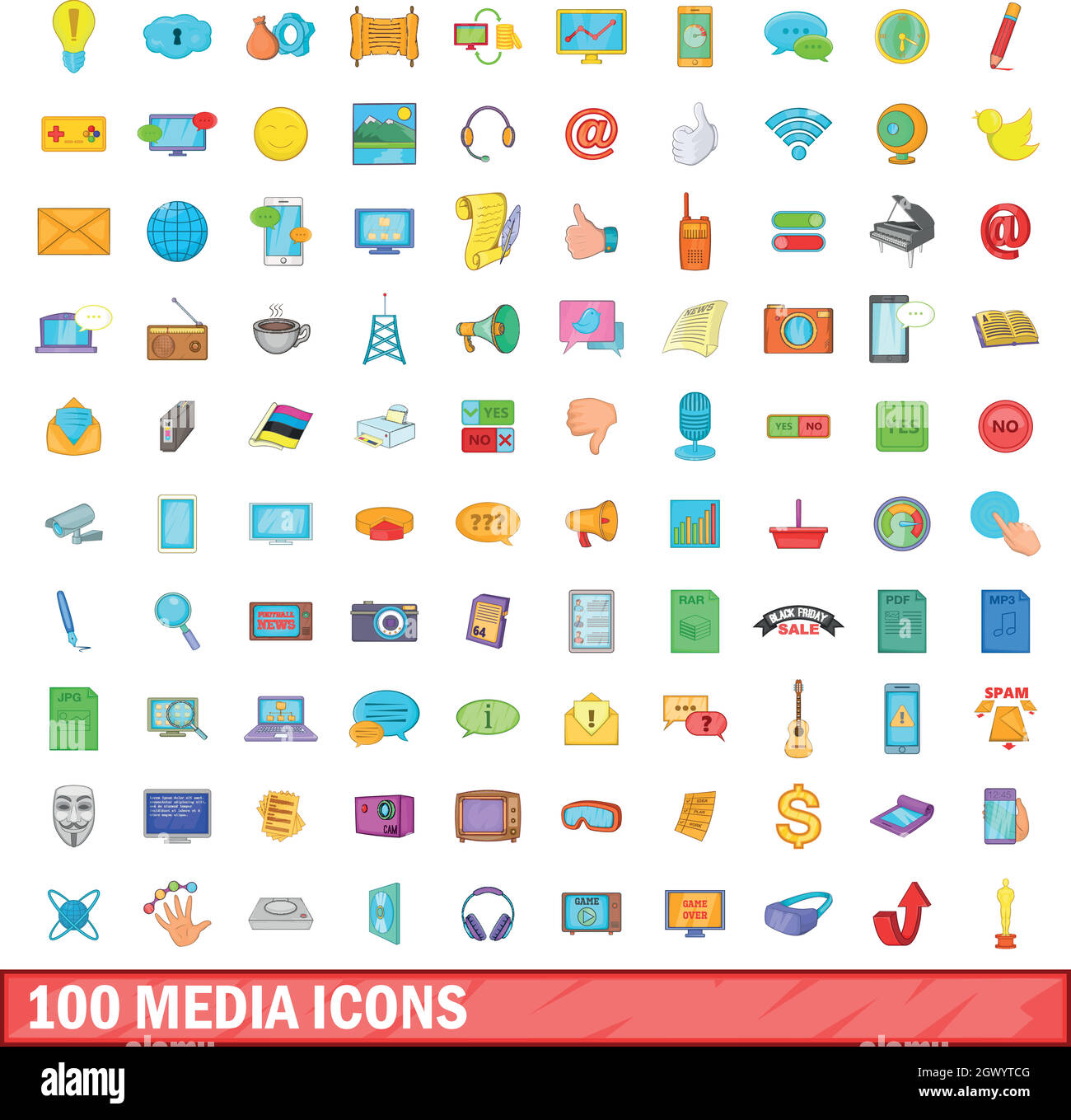 Cartoon media hi-res stock photography and images - Alamy