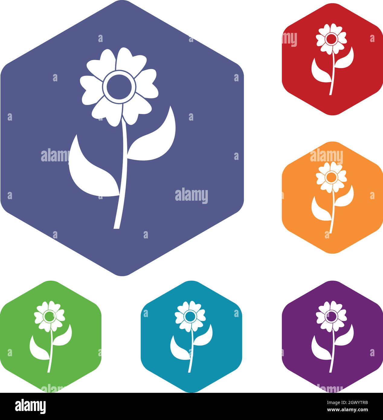 Icons Flower Stock Vector Images - Alamy