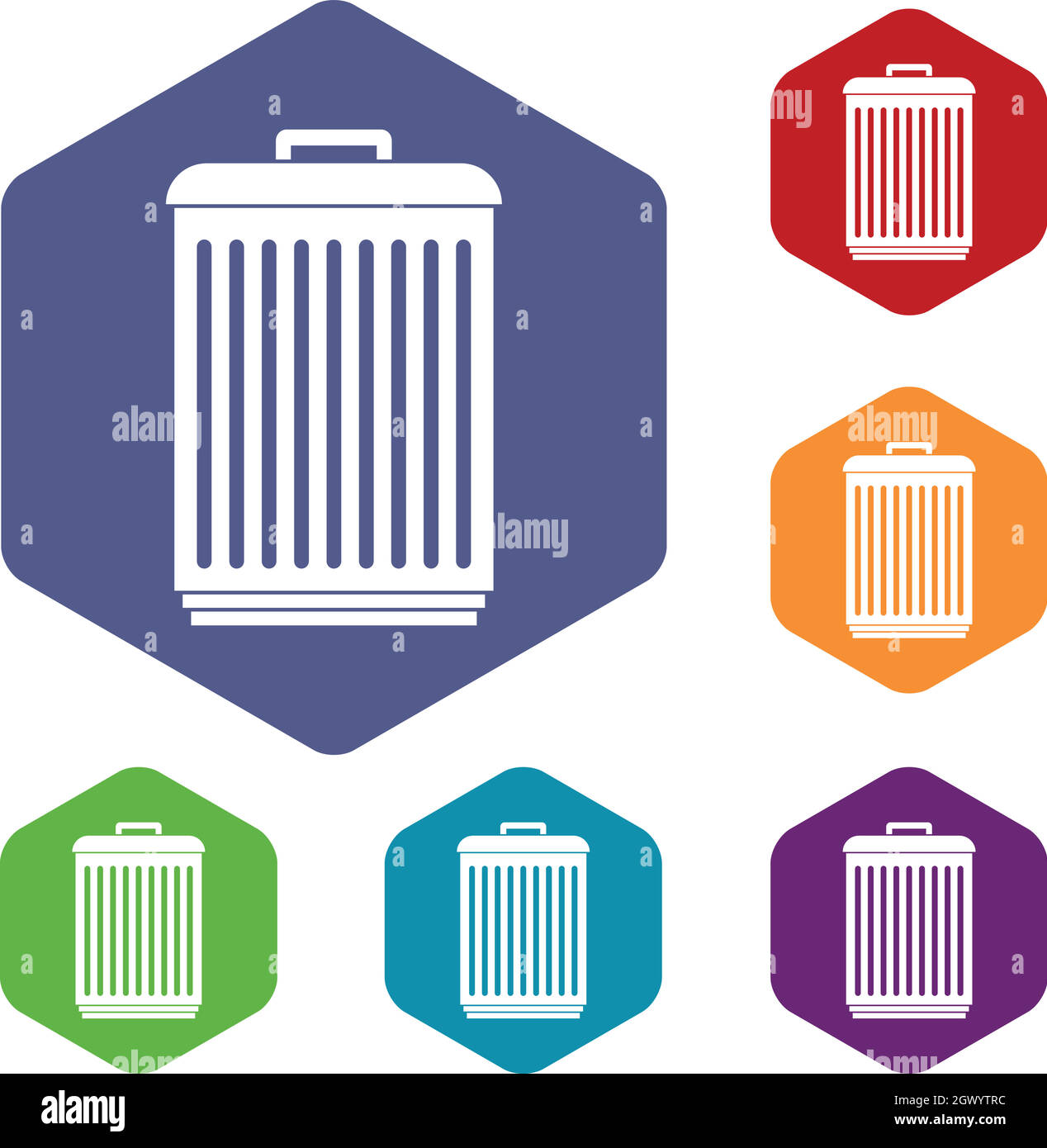 Trashcan icons set Stock Vector Image & Art - Alamy