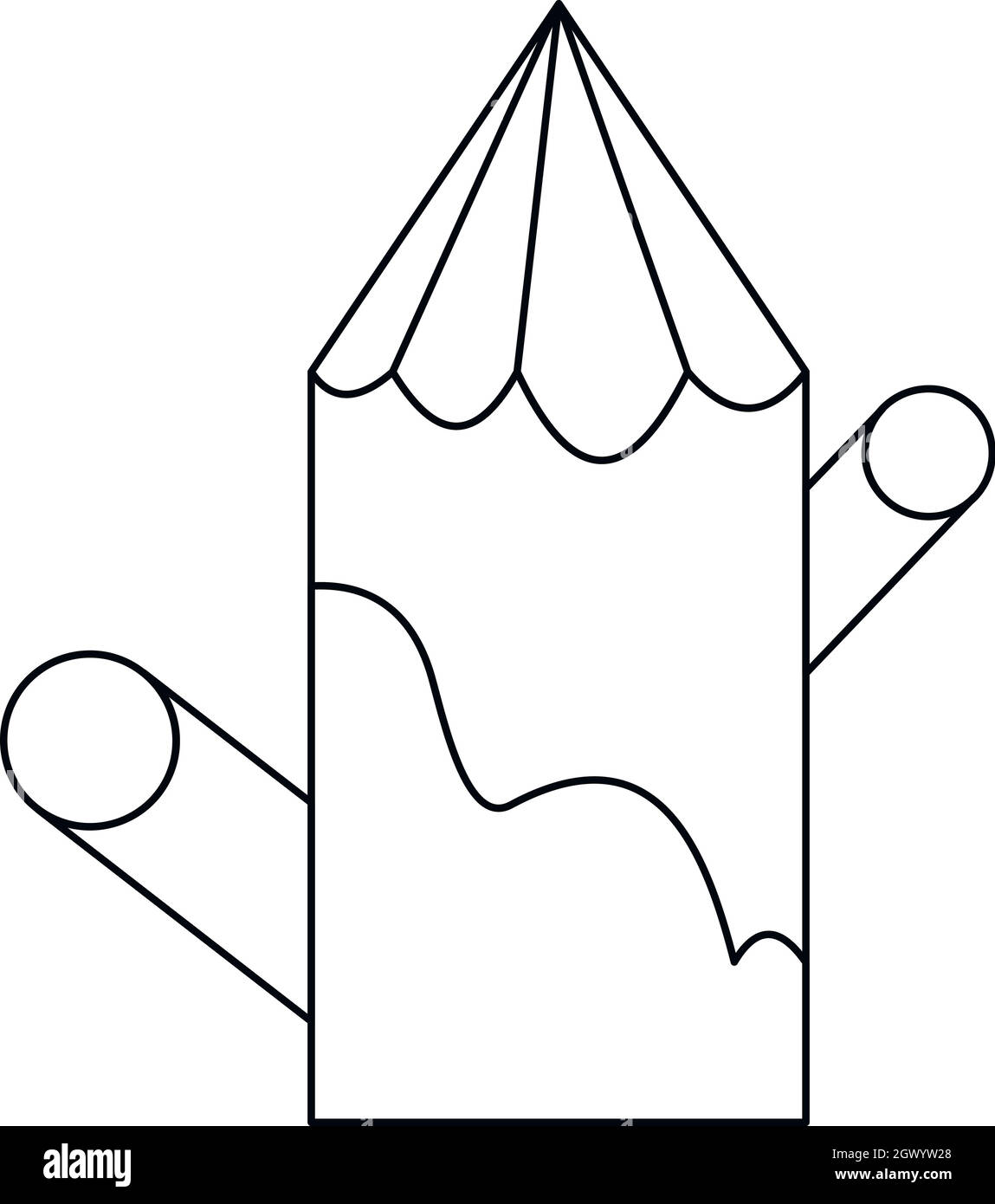 Tree stump icon, outline style Stock Vector Image & Art - Alamy