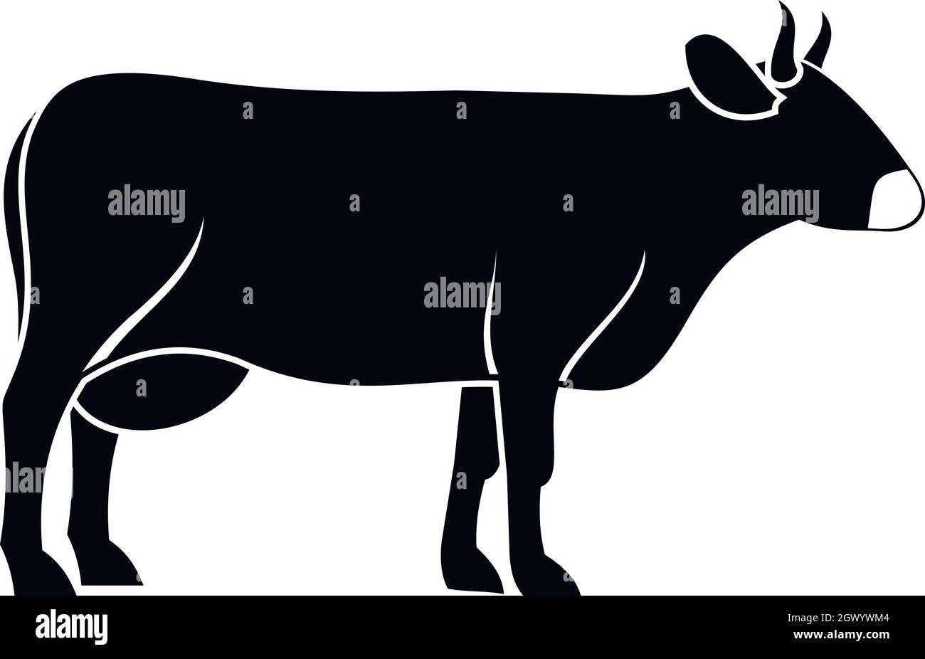 Cow icon, simple style Stock Vector Image & Art - Alamy