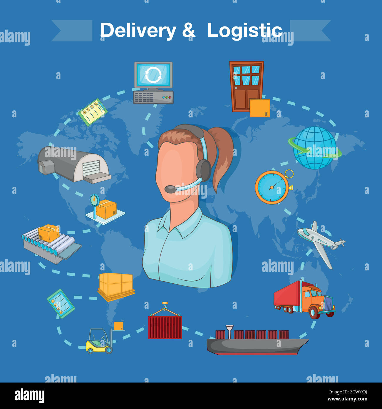 Delivery cartoon hi-res stock photography and images - Alamy