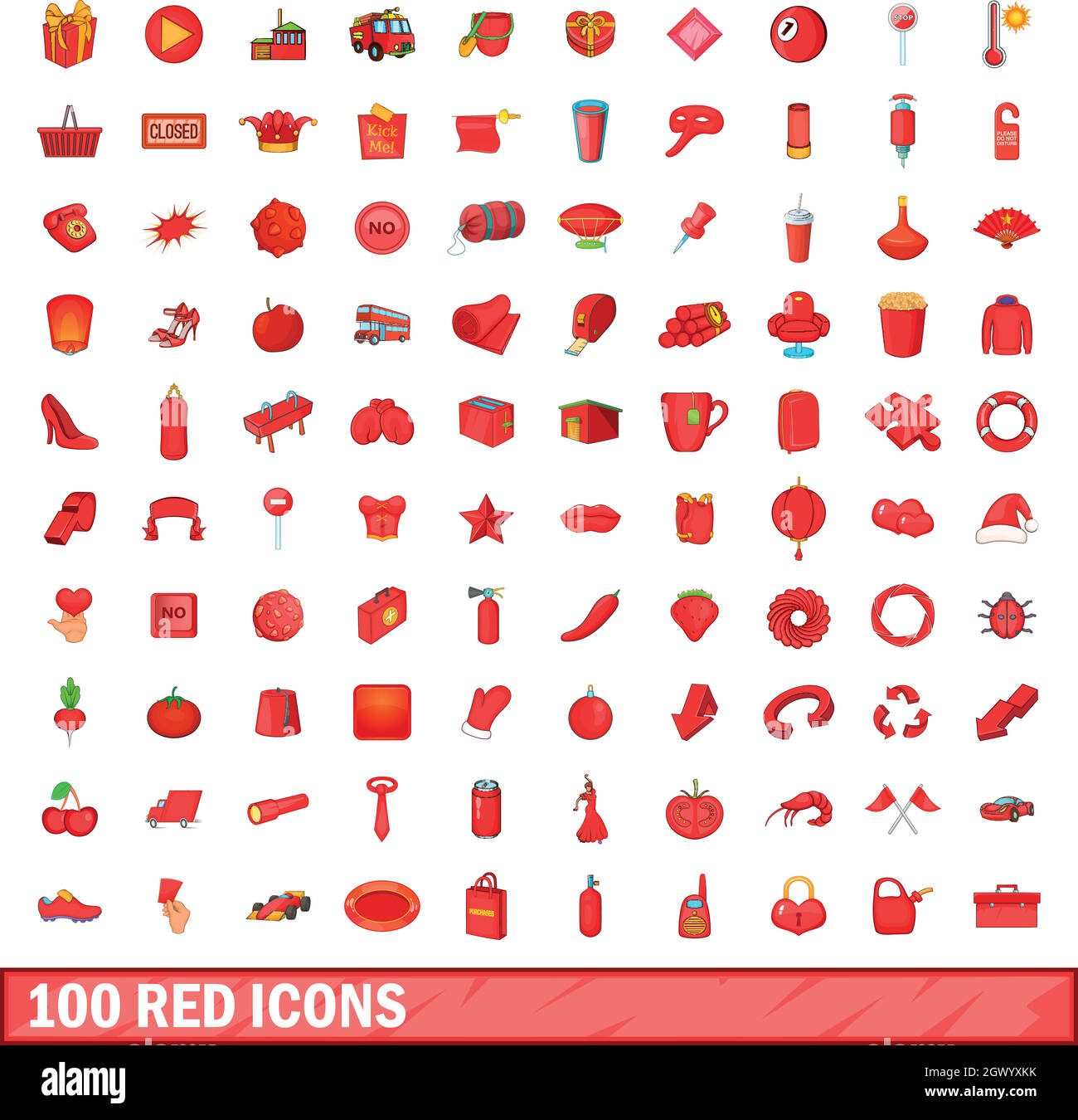 Red gift card icons Stock Vector Images - Alamy