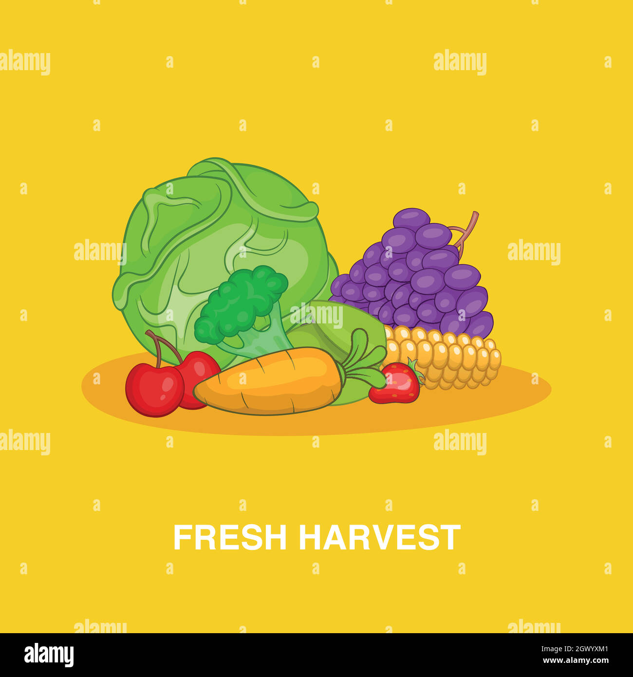 Fresh strawberries market Stock Vector Images - Alamy