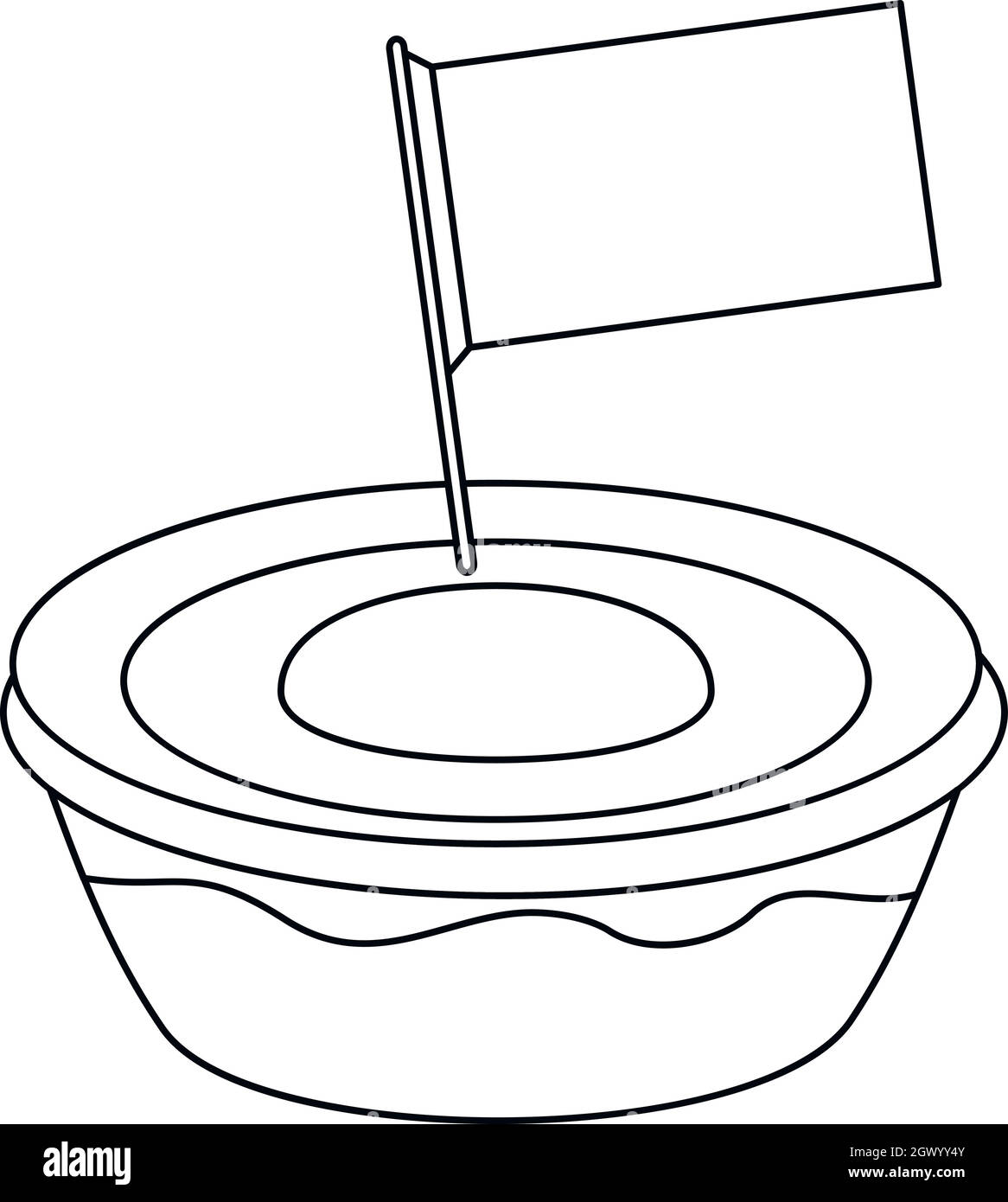 Waving flag outline vector Stock Vector Images - Alamy