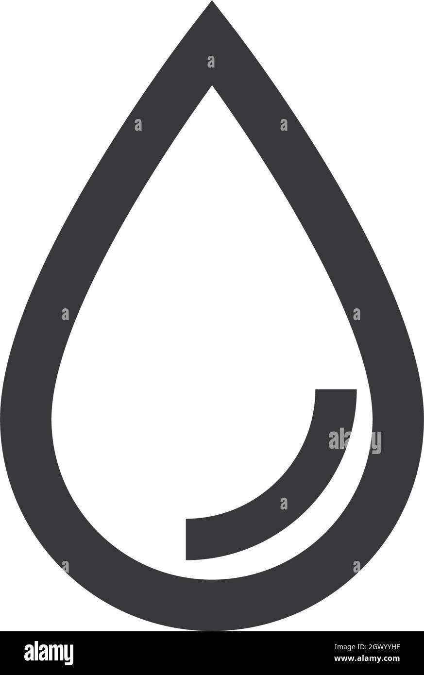 Water drop logo Black and White Stock Photos & Images - Alamy