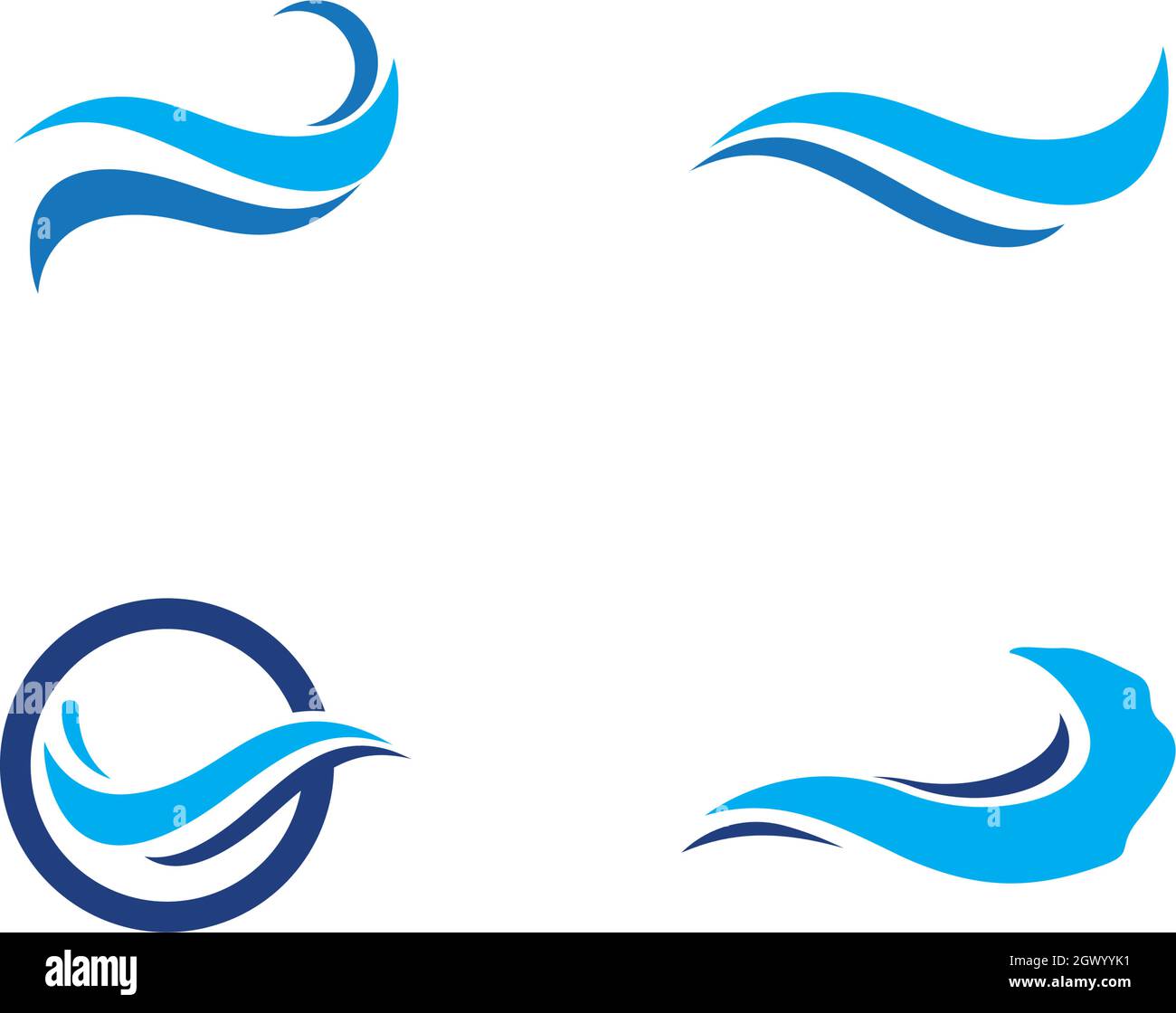 Water Wave symbol and icon Logo Template vector Stock Vector Image ...