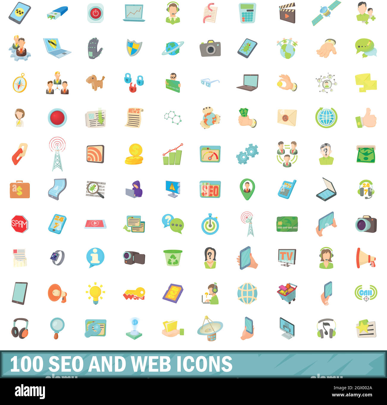 100 icons web mobile Stock Vector Images - Alamy
